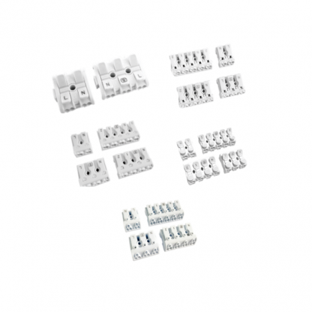 Selection of spring conectors single double plug type