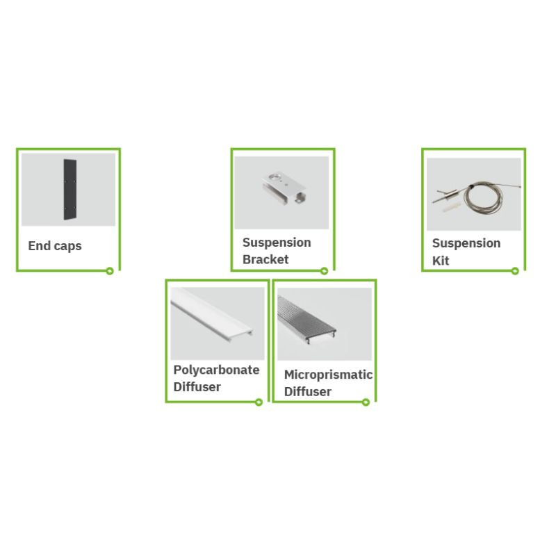 TP-11 ALUMINIUM PROFILE FOR LEDiL DAISY-MINI SUSPENDED